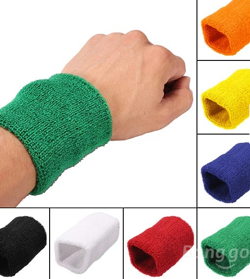 TripleClicks.com: Unisex Sports Cotton Wrist Sweatbands Hand Wrap ...
