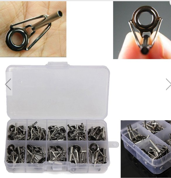 TripleClicks.com: 80 Pcs Fishing Rod Pole Guide Tip Top Ring Eye Repair ...
