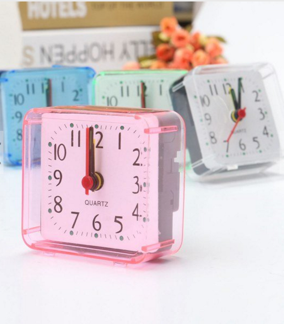 TripleClicks.com: Mini Alarm Clock Portable Transparent Clear Quartz ...