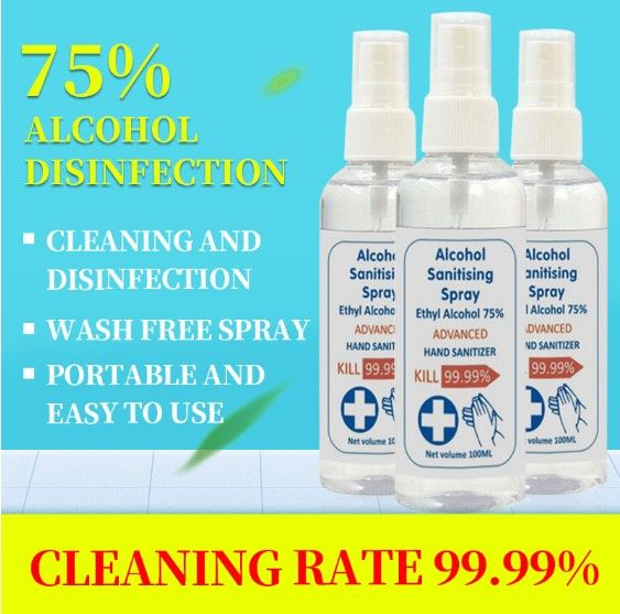 TripleClicks.com: 100ml 75% Alcohol Disinfection Spray