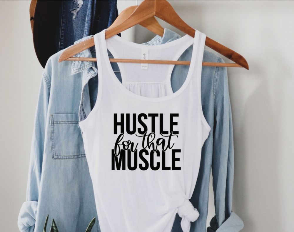TripleClicks.com: Hustle For The Muscle Workout Tank