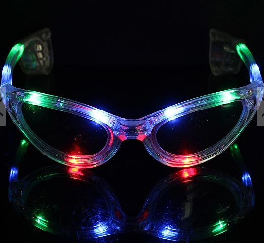 TripleClicks.com: LED Sunglasses Flashing Colorful Glow Sunglasses