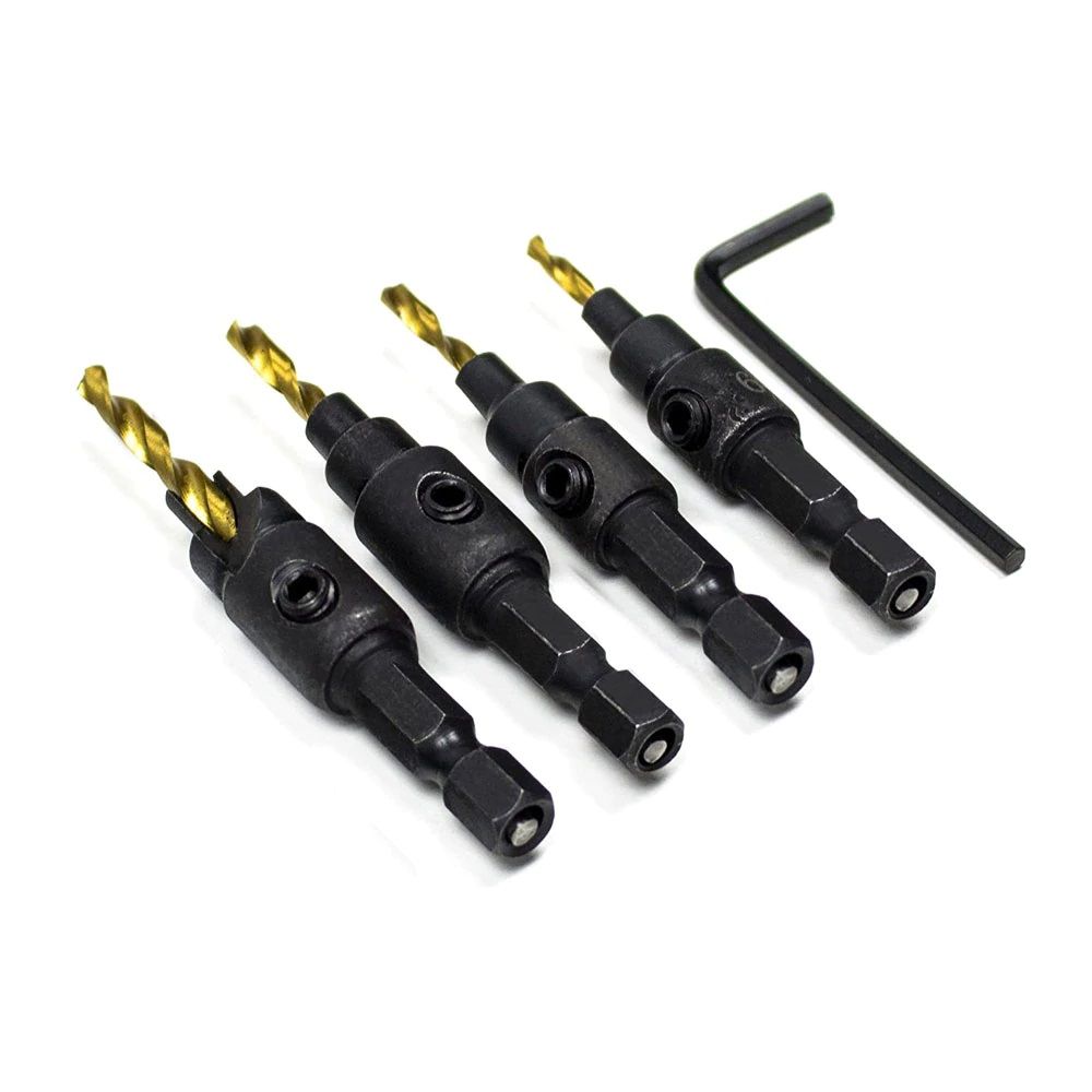 TripleClicks.com: 4pcs Carpentry Countersink Drill Bit Set Woodworking ...