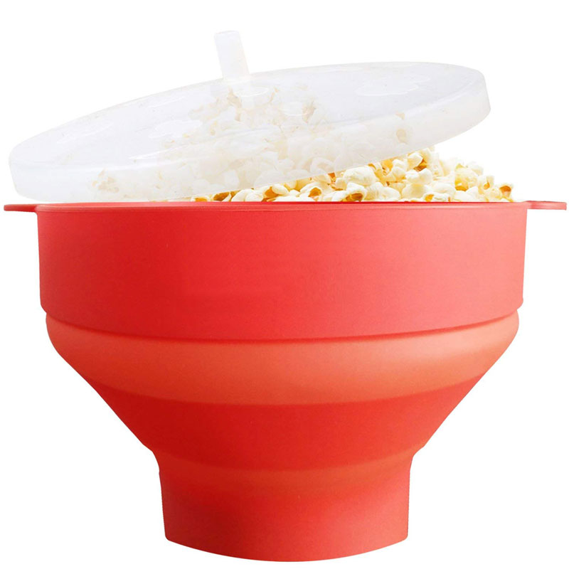 TripleClicks.com: Silicone Microwave Popcorn Popper with Lid