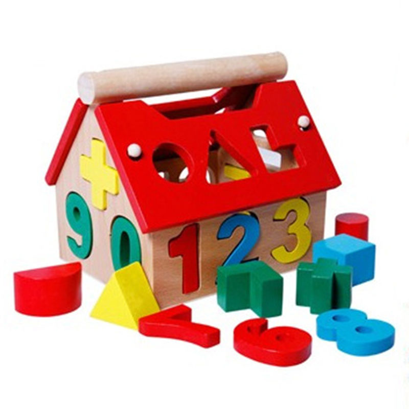 TripleClicks.com: Posting House Shape Sorter Wooden Number Toys Kids ...