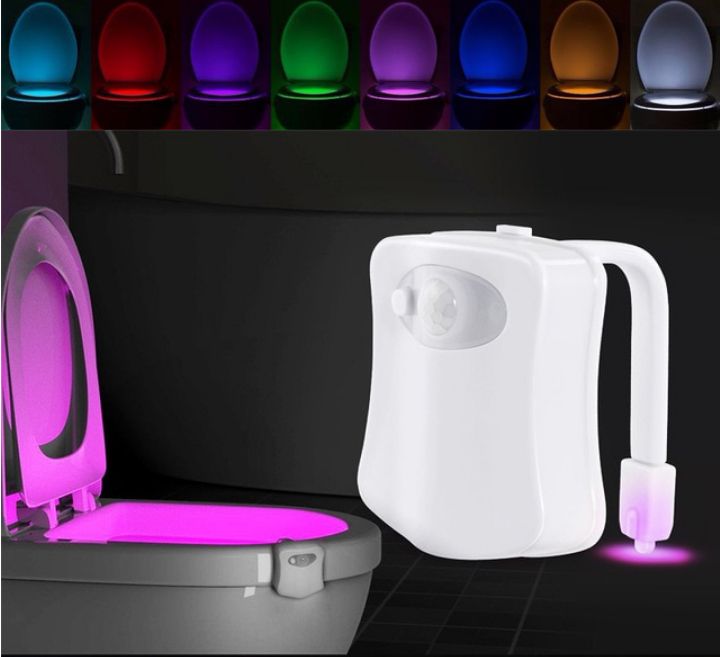 TripleClicks.com: Smart PIR Motion Sensor Waterproof 8 Colors Toilet ...
