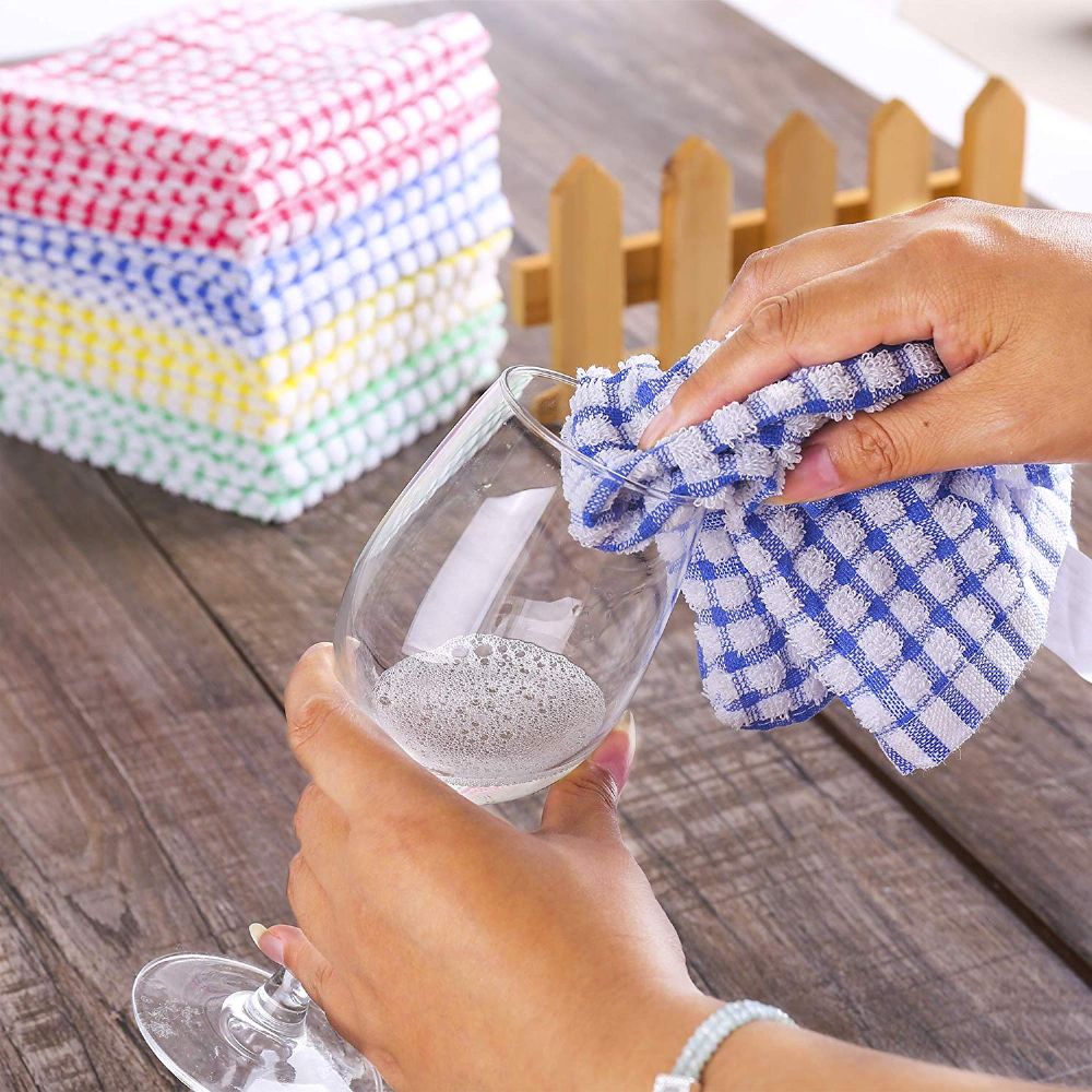 TripleClicks Dishcloths 12pcs 11x12 Inches Bulk Cotton Kitchen TripleClicks Dishcloths 12pcs 11x12 Inches Bulk Cotton Kitchen